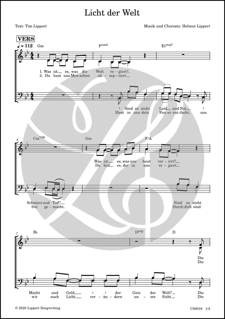 Licht der Welt – Lippert Songwriting
