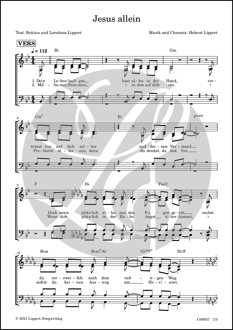 Jesus allein – Lippert Songwriting